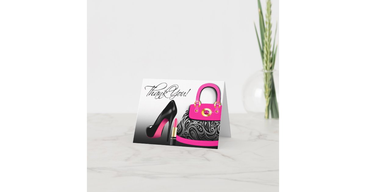Posh Purse Thank You Note Card | Zazzle