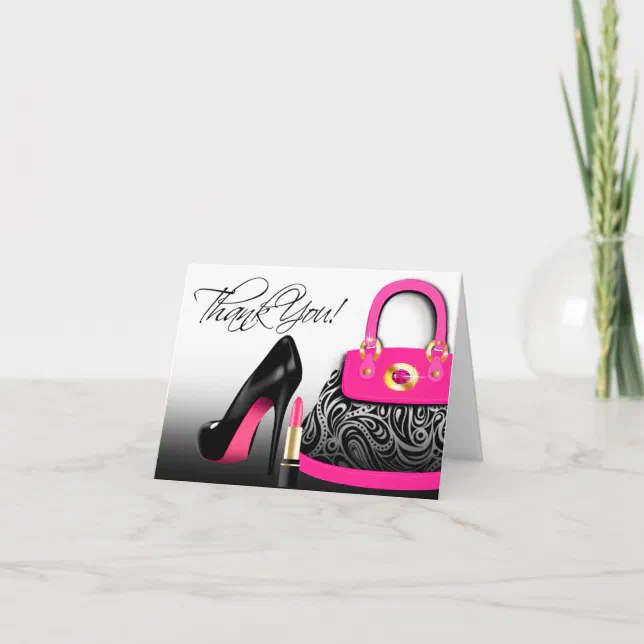 Posh Purse Thank You Note Card | Zazzle