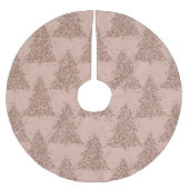 Posh Tree Pattern | Glam Rose Gold Blush Christmas Brushed Polyester ...