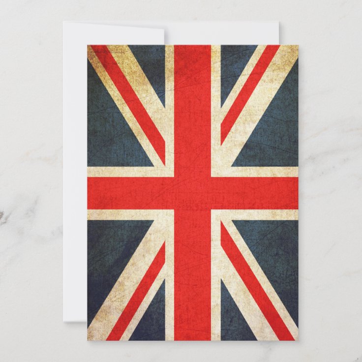 Posh Union Jack Custom Invitation (Vertical) | Zazzle
