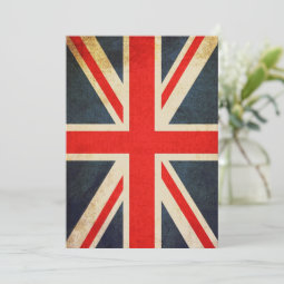 Posh Union Jack Custom Invitation (Vertical) | Zazzle