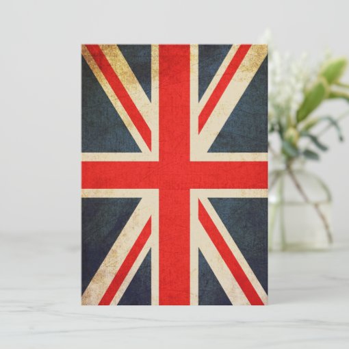 Posh Union Jack Custom Invitation (Vertical) | Zazzle