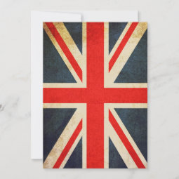 Posh Union Jack Custom Invitation (Vertical) | Zazzle