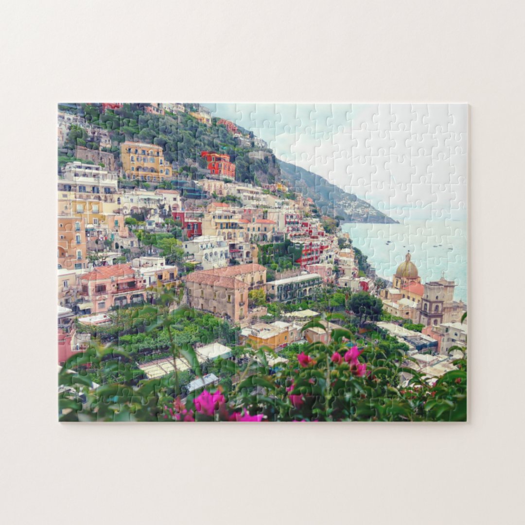 Positano Amalfi Coast Italy beautiful Italian view Jigsaw Puzzle | Zazzle