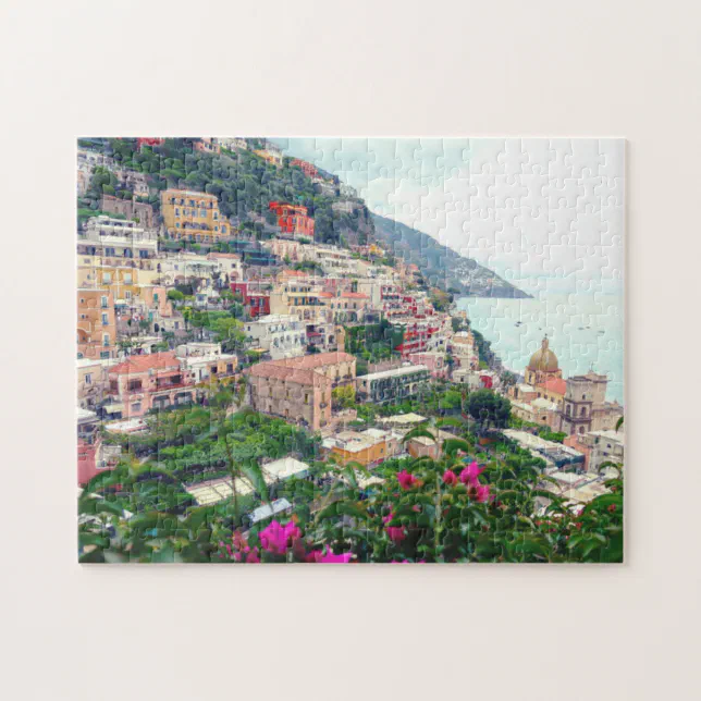 Positano Amalfi Coast Italy beautiful Italian view Jigsaw Puzzle | Zazzle