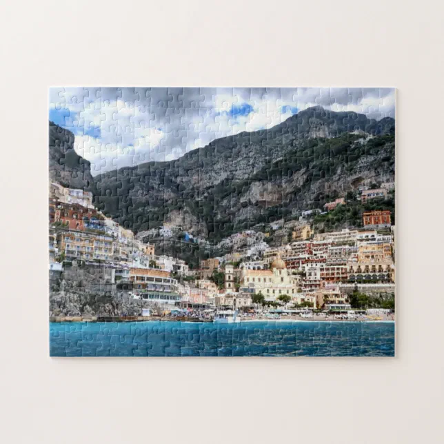 Positano Amalfi Coast Italy, Italian scenic photo Jigsaw Puzzle | Zazzle