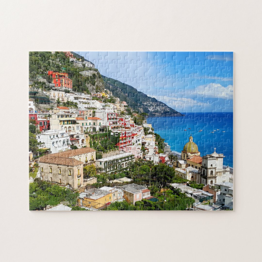 Positano Amalfi Coast Italy Italian travel scenery Jigsaw Puzzle | Zazzle