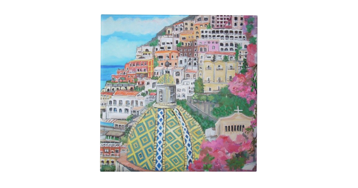 Positano, Italy tile | Zazzle