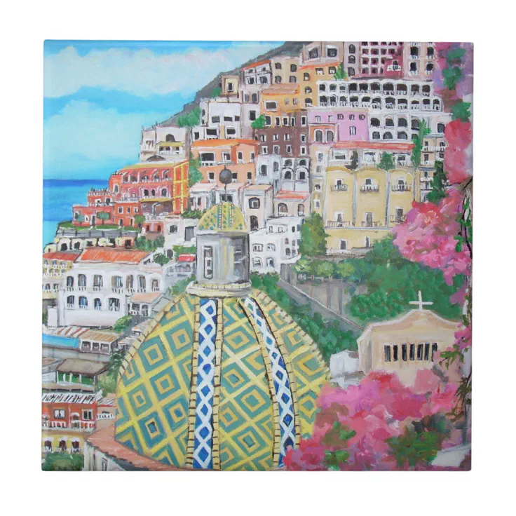 Positano, Italy tile | Zazzle