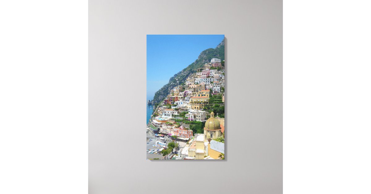 Positano Stretched Canvas Print | Zazzle