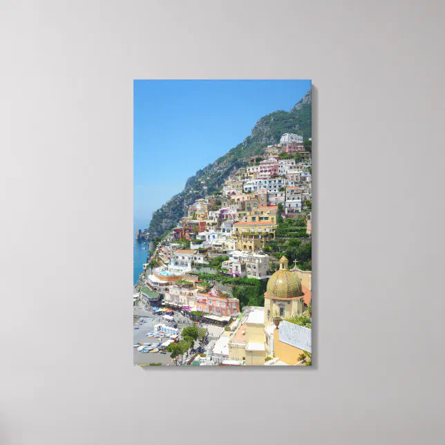 Positano Stretched Canvas Print | Zazzle