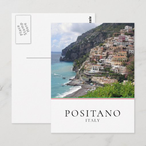Positano town at the Amalfi coast in Italy Postcard | Zazzle