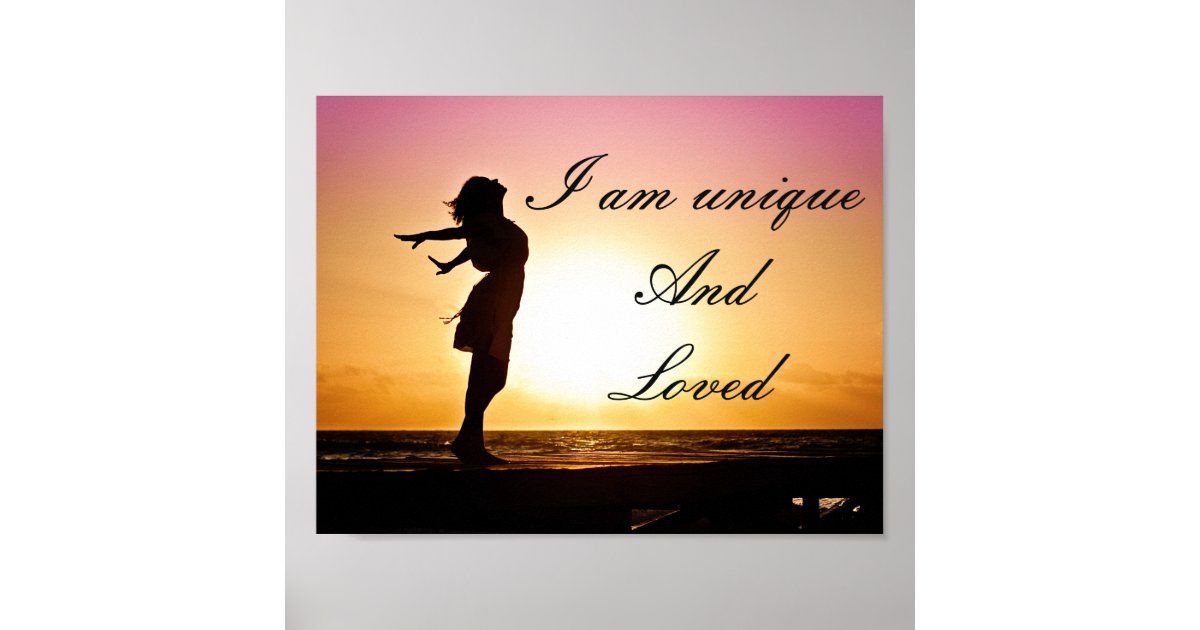 Positive Affirmation about self esteem poster | Zazzle