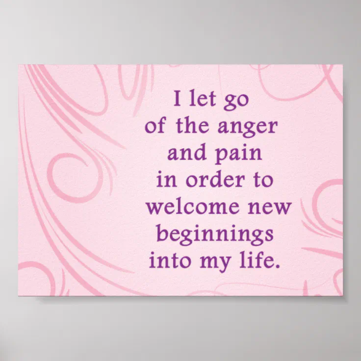 Positive Affirmation Forgiveness Valentines Day Poster | Zazzle