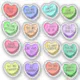 Positive Affirmations Candy Heart Vinyl Stickers | Zazzle