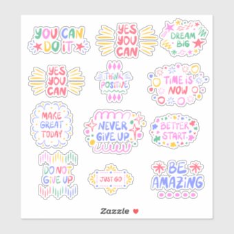 Positive Affirmations Custom-Cut Vinyl Sticker | Zazzle