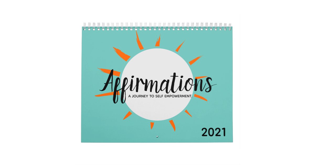 Positive Affirmations| Editable Year Calendar | Zazzle