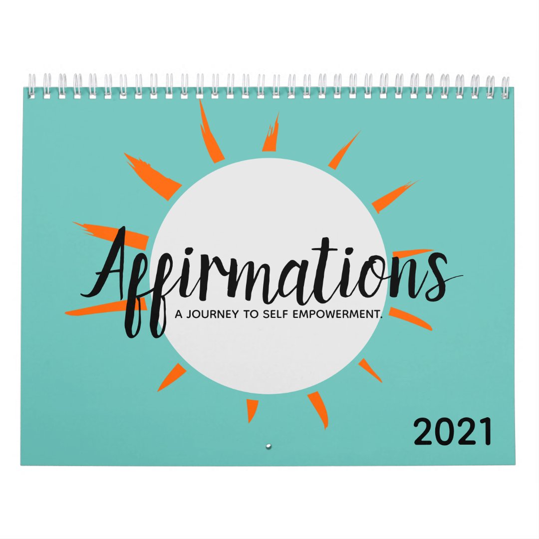 Positive Affirmations| Editable Year Calendar | Zazzle