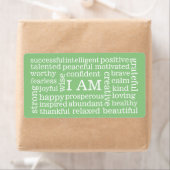 Positive Affirmations I AM words for Success Label | Zazzle