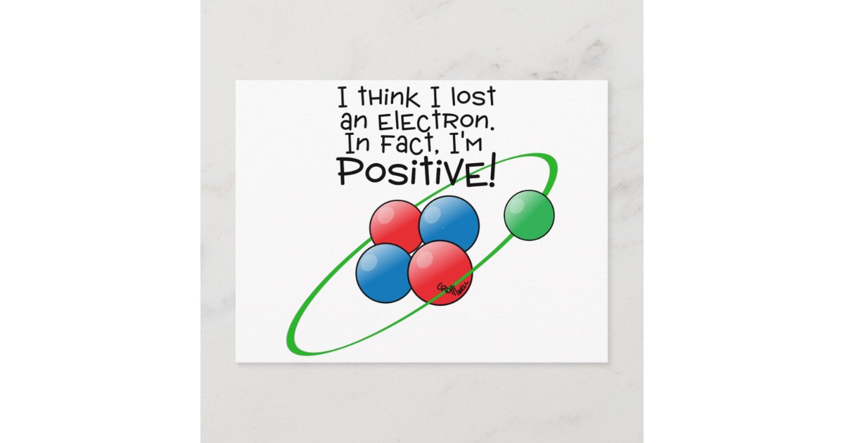 Positive Atom Postcard | Zazzle
