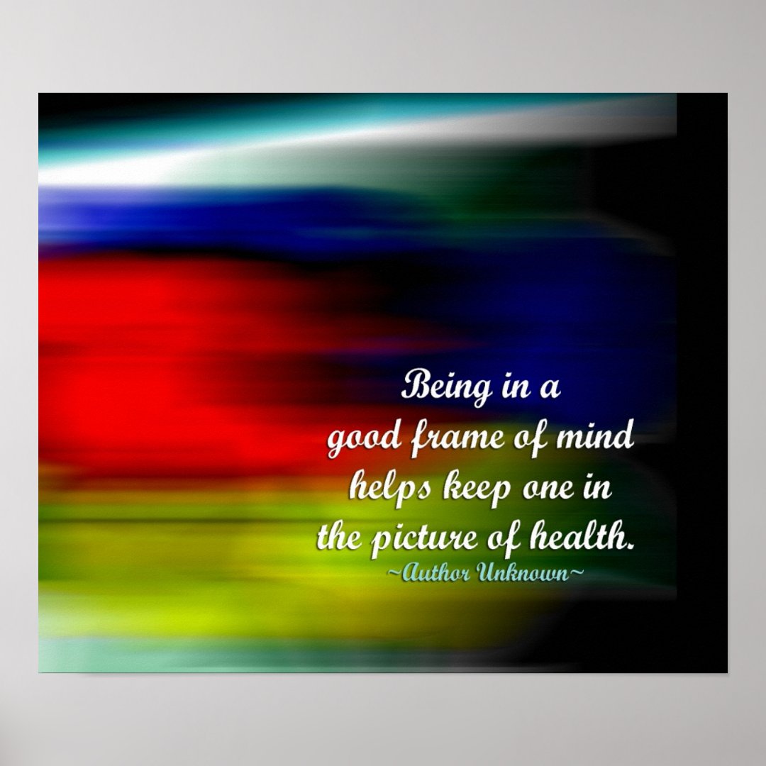 Positive attitude words - Picture of health Poster | Zazzle