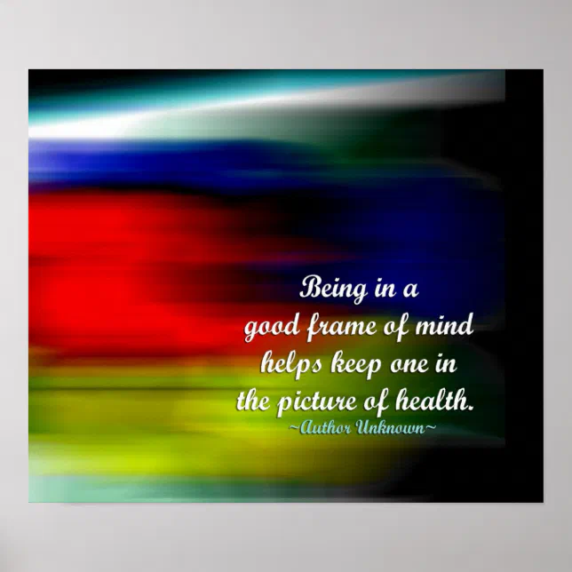 Positive attitude words - Picture of health Poster | Zazzle