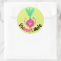 Positive Beet Pun - Unbeetable Classic Round Sticker | Zazzle