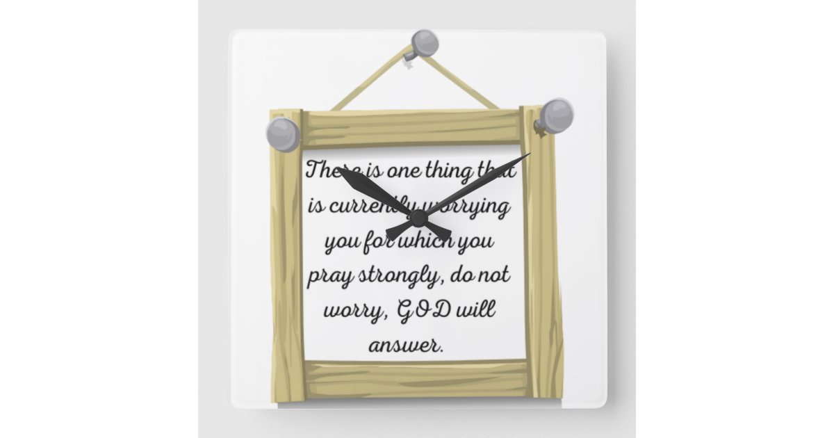 positive Sentence poster Square Wall Clock | Zazzle