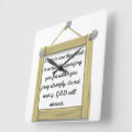 positive Sentence poster Square Wall Clock | Zazzle