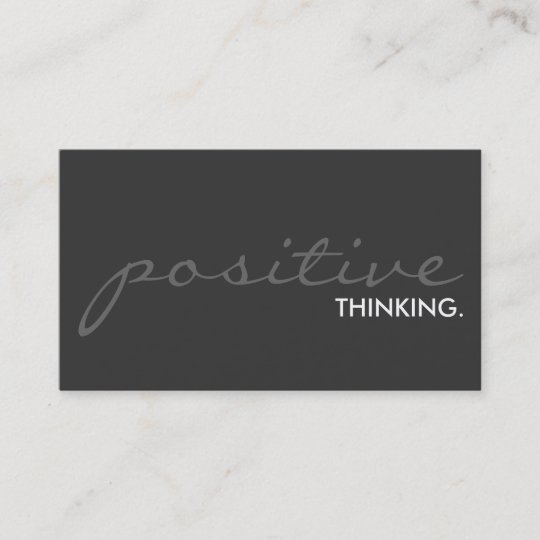 positive thinking. (color customizable) business card | Zazzle.com