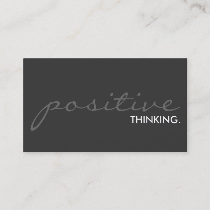 positive thinking. (color customizable) business card | Zazzle.com