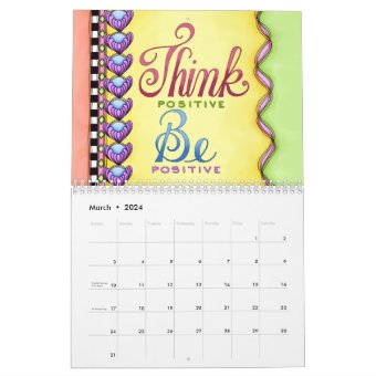 Positive Thoughts Calendar | Zazzle