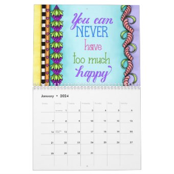 Positive Thoughts Calendar | Zazzle