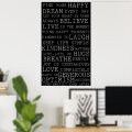 Positive Thoughts Inspirational Motivational Poster | Zazzle