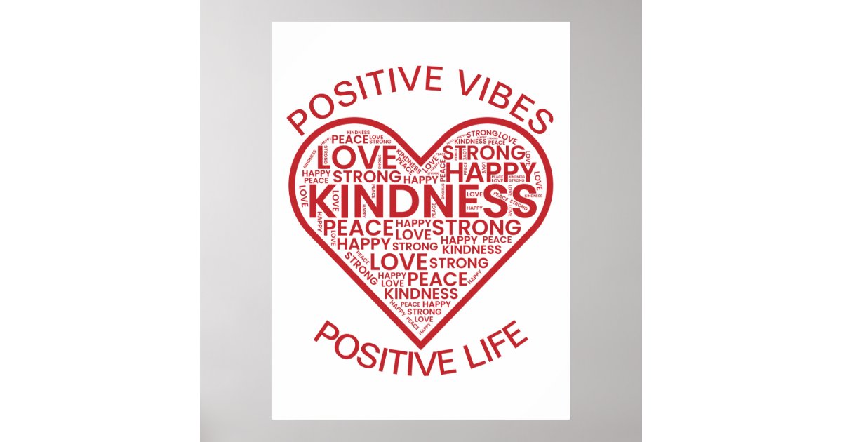Positive Vibes Positive Life Poster | Zazzle
