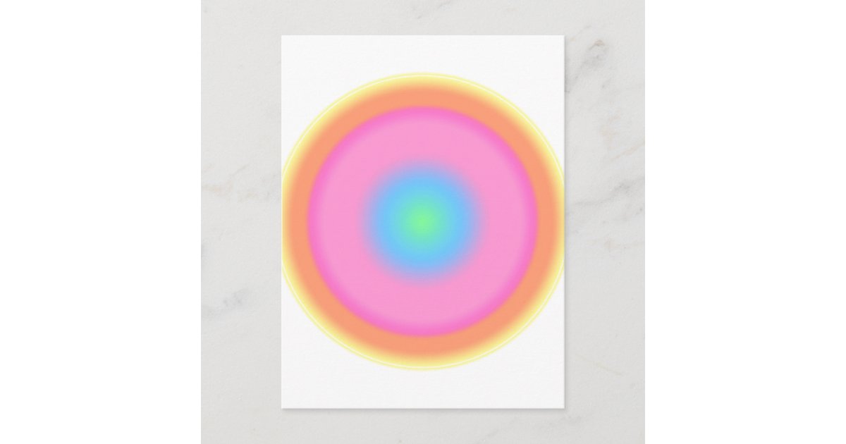 Positive Vibrations - Colorful Radial Gradient Postcard | Zazzle