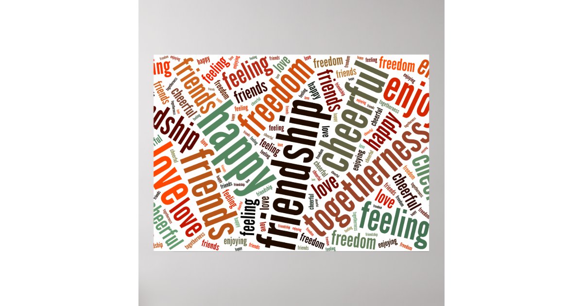 Positive words design poster | Zazzle