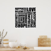 Positive Words Poster | Zazzle