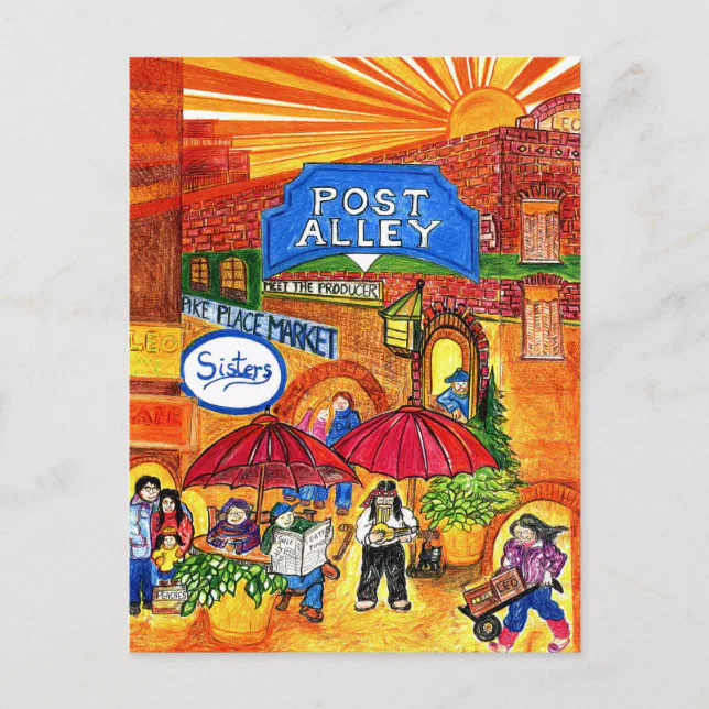 Post Alley Postcard | Zazzle