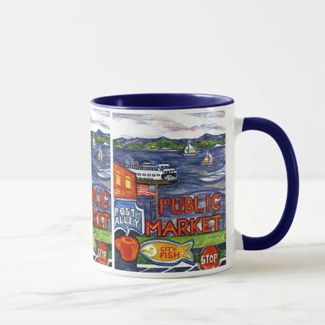 Post Alley with Ferry Mug | Zazzle