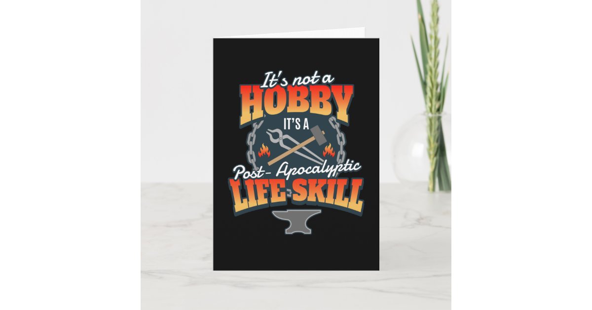 Post Apocalyptic Life Skill Blacksmith Card | Zazzle