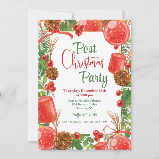 Post Christmas Party Invitation | Zazzle