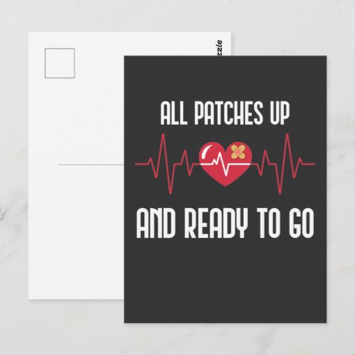 Post Heart Surgery Get Well Bypass Recovery Postcard | Zazzle