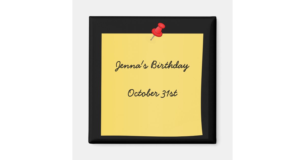 Post-It Note Reminder template, ready to customize Magnet | Zazzle