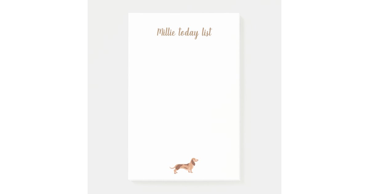 Post-It® Notes, 10.2 cm x 15.2 cm dachshund dog Post-it Notes | Zazzle