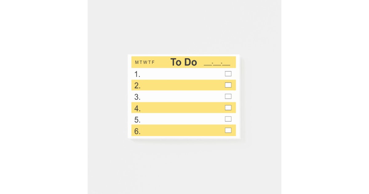 Post-it® Notes 4 x 3 TODO | Zazzle
