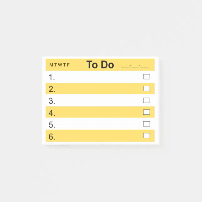Post-it® Notes 4 x 3 TODO | Zazzle
