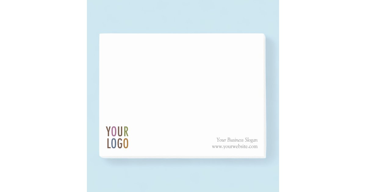 Post-it® Notes Custom Company Logo Promotional | Zazzle