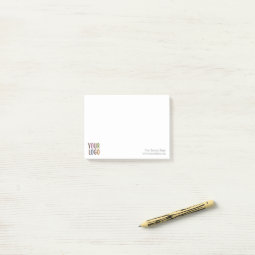 Post-it® Notes Custom Company Logo Promotional | Zazzle