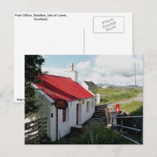 Post Office, Balallan, Isle of Lewis, Scotland Postcard | Zazzle